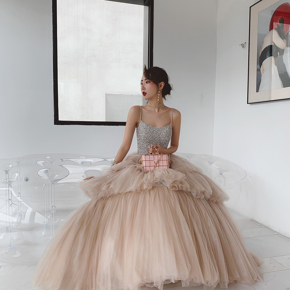 Heavy Industry Temperament Banquet Performance Evening Prom Dress on Luulla