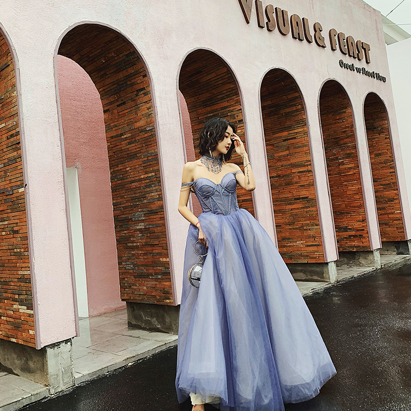 Prom Dress Banquet Stage Performance Catwalk Evening Dress on Luulla